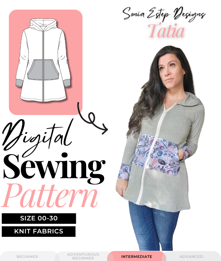 Tatia Full Zip Hoodie – Sonia Estep Designs