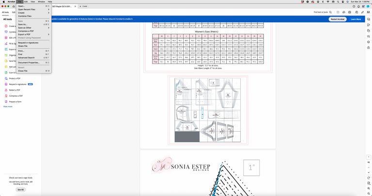 Printing Your Sonia Estep Designs PDF Sewing Pattern